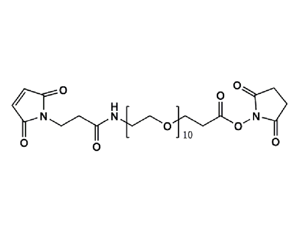 Monodispersed Poly(Ethylene Glycol) from PurePEG:Maleimide-NH-PEG10-CH2CH2COONHS Ester | PurePEG
