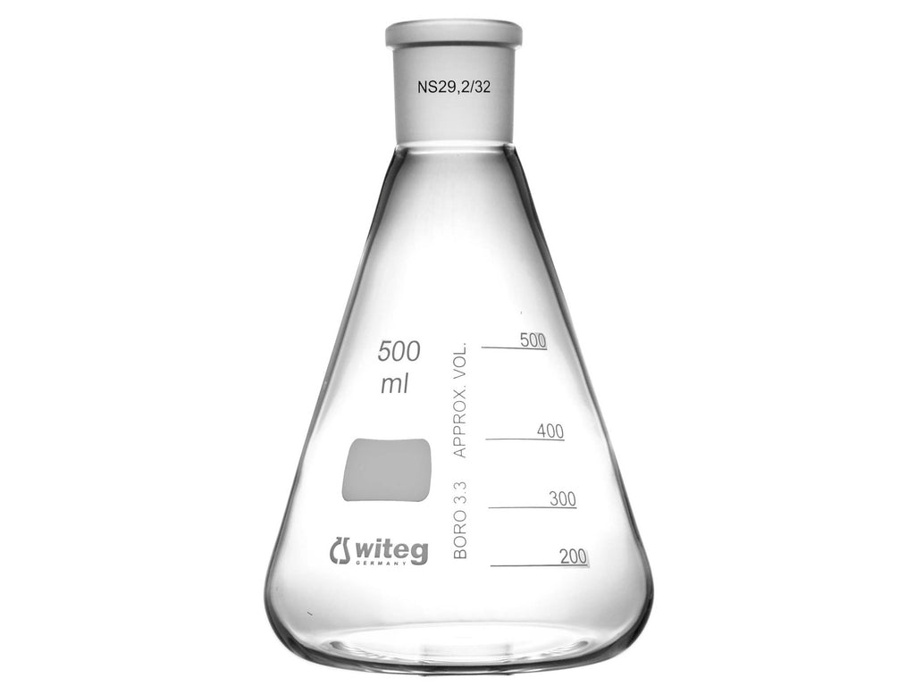 Witeg Erlenmeyer Flask With ST Clear Glass Economy (DIN 12387) | Witeg