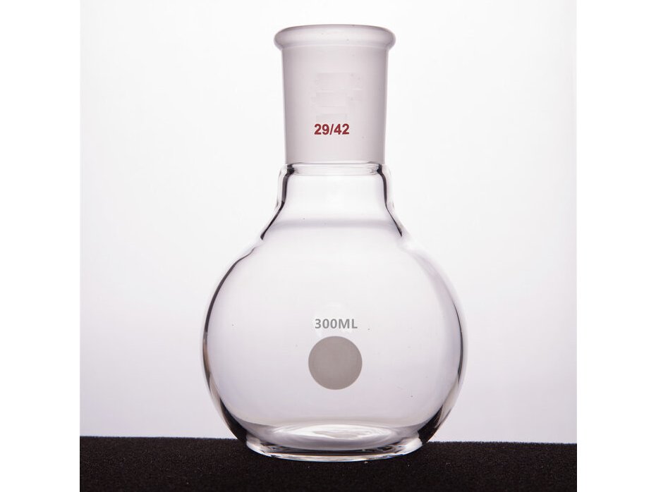 MSE PRO Flat Bottom Flask, Grinding Mouth: 29/42, 300mL | MSE Supplies LLC