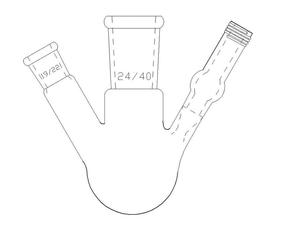 MSE PRO Two-Port Reaction Sphere Bottle with Vent Hole and High Vacuum ...