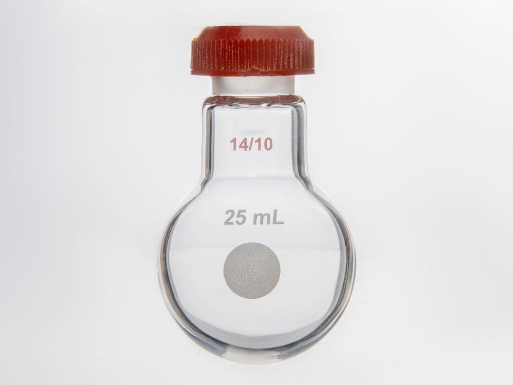 MSE PRO Micro Ribbed Round Bottom Flask, 14/10, 25mL | MSE Supplies LLC
