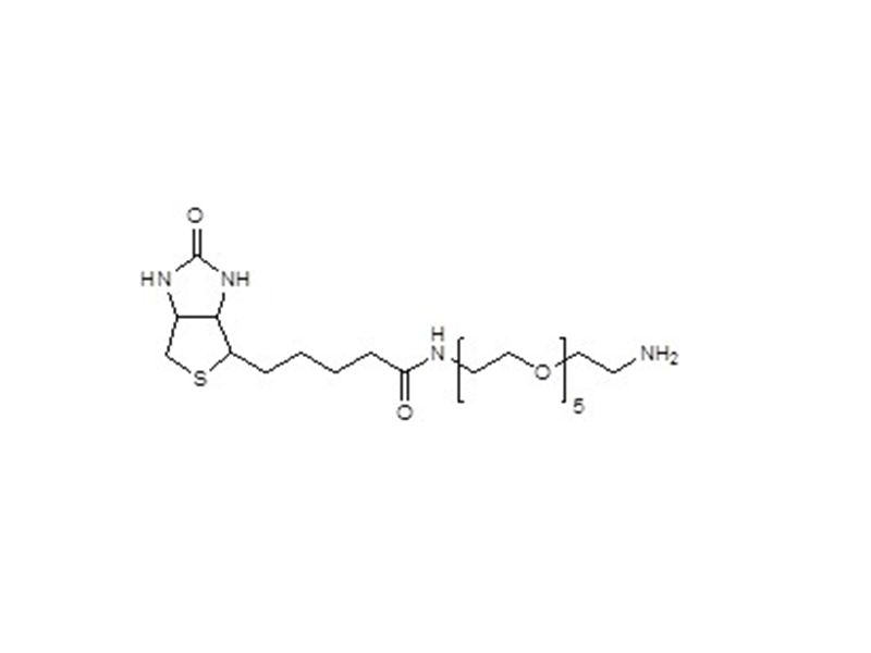 Monodispersed Poly(Ethylene Glycol) from PurePEG:(+)-Biotin-PEG5-CH2CH2NH2 | PurePEG
