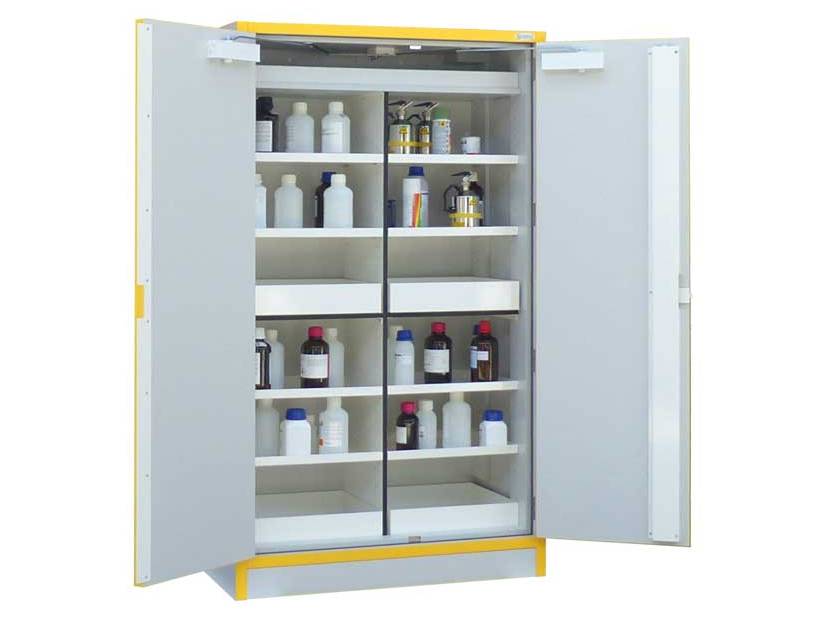 Ecosafe 2- Door Tall Safety Cabinet Type 30 8 Shelves- 4 Compartments ...