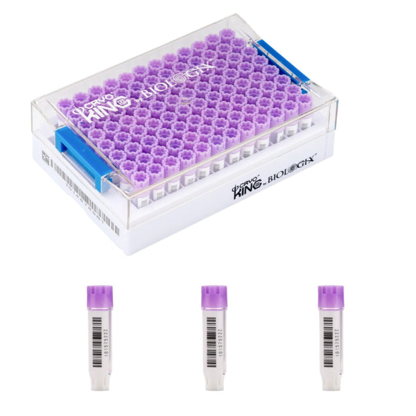 Biologix SBS Standard Cryogenic Vials External Thread 0.75 ml, 96-Well ...