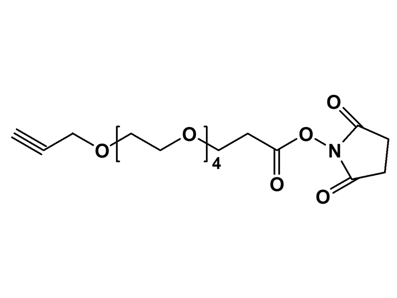Monodispersed Poly(Ethylene Glycol) from PurePEG:Propyne-PEG4-CH2CH2COONHS | PurePEG