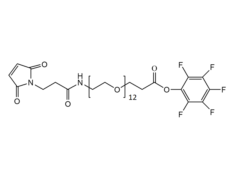 Monodispersed Poly(Ethylene Glycol) from PurePEG:Maleimide-NH-PEG12-CH2CH2COOPFP Ester | PurePEG