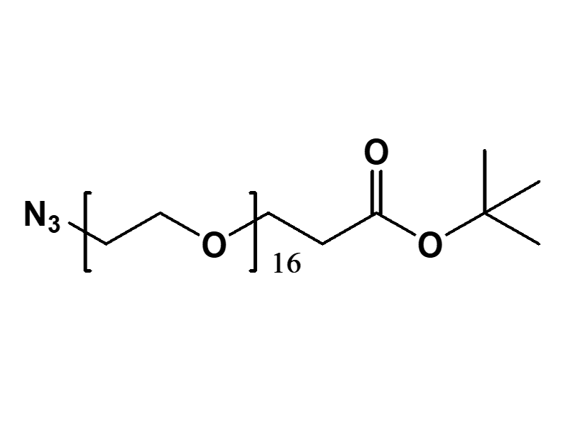Monodispersed Poly(Ethylene Glycol) from PurePEG:N3-PEG16-CH2CH2COOtBu | PurePEG