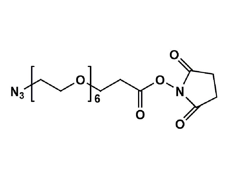 Monodispersed Poly(Ethylene Glycol) from PurePEG:N3-PEG6-CH2CH2COONHS Ester
