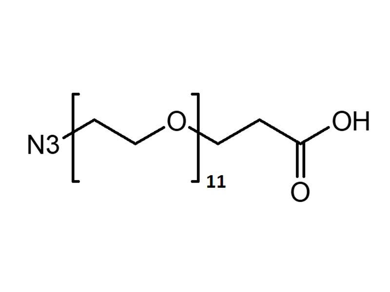 Monodispersed Poly(Ethylene Glycol) from PurePEG:N3-PEG11-CH2CH2COOH | PurePEG