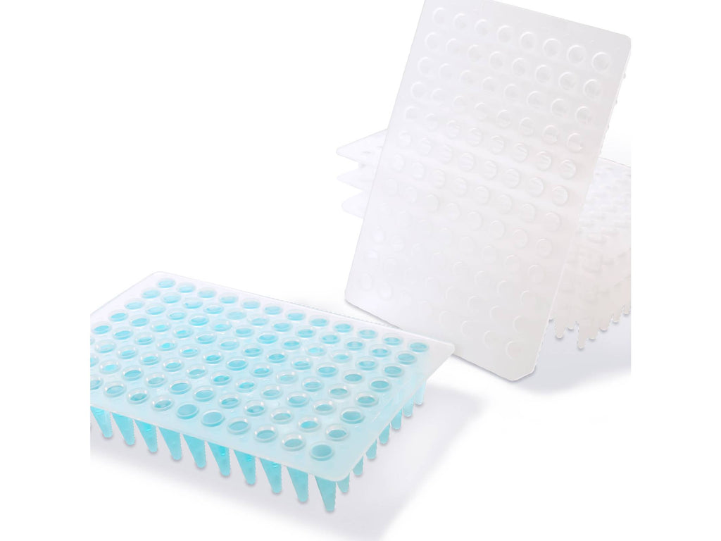Biologix 96 well non-skirted PCR Plates. 0.2ml Clear/White color, 10 ...