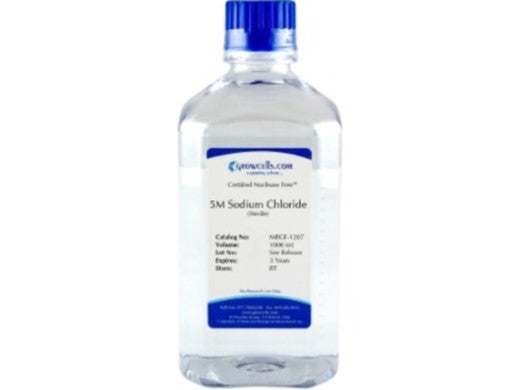Growcells 5M NaCl (Sodium Chloride), Sterile | Growcells