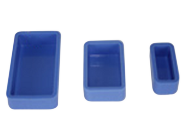 MSE PRO Blue Square Cold Mounting Mold, 6pcs/pk | MSE Supplies LLC