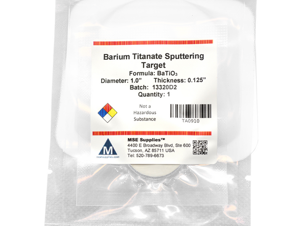 MSE PRO Barium Titanate Sputtering Target BaTiO3– MSE Supplies LLC