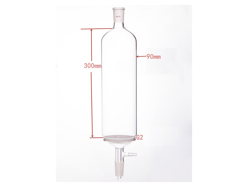 MSE PRO Small-Mouth Vacuum Chromatography Column, Upper Mouth: 24/40 ...