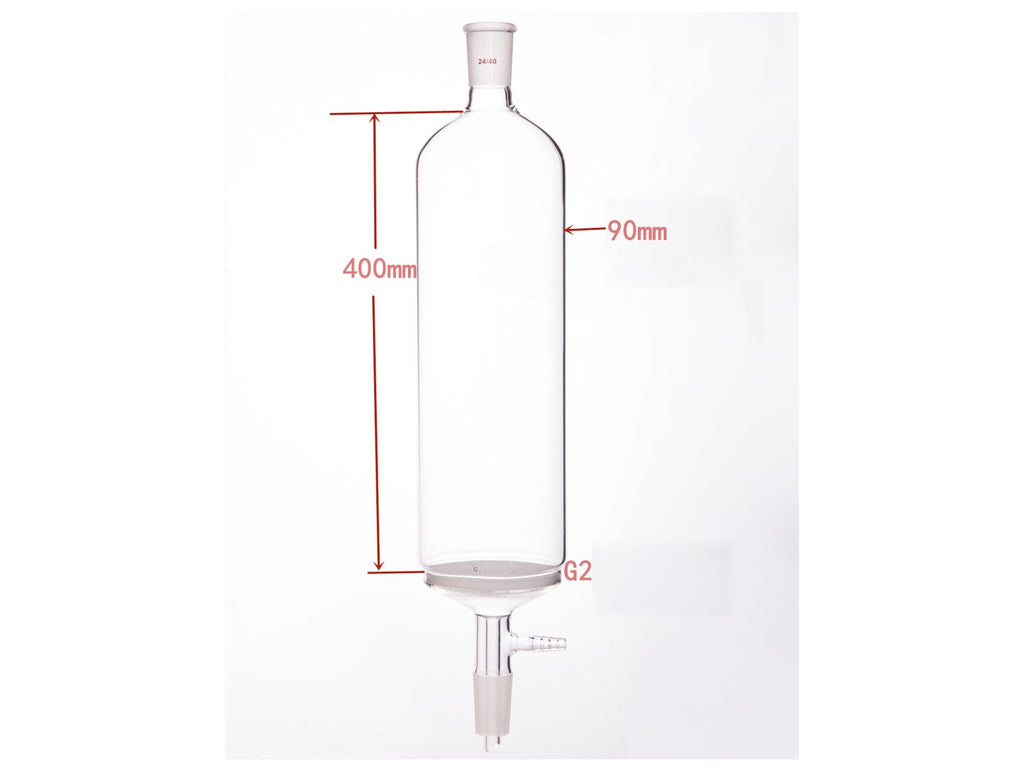 MSE PRO Small-Mouth Vacuum Chromatography Column, Upper Mouth: 24/40 ...