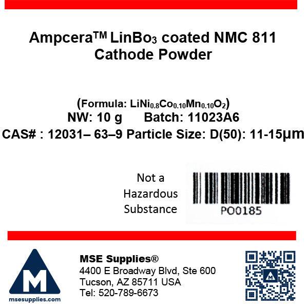 Buy LiNbO3 Coated NMC Cathode Powder - 10g | MSE Supplies– MSE Supplies LLC