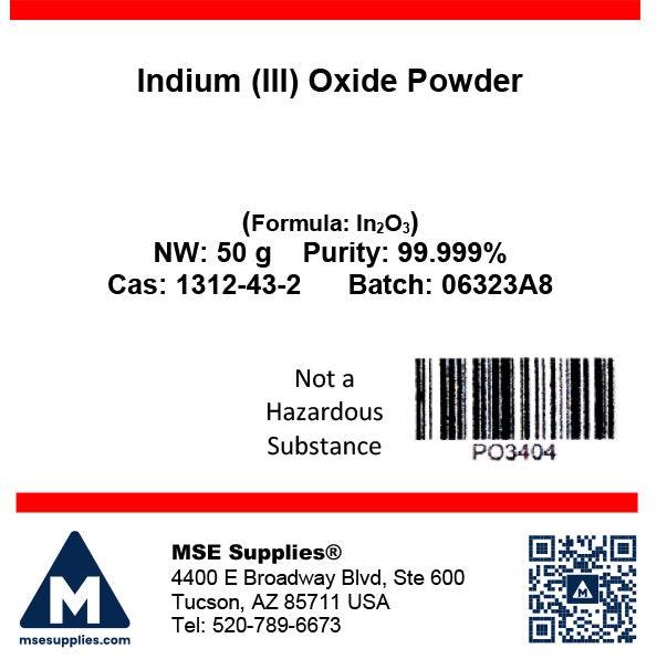 MSE PRO Indium (III) Oxide ( In2O3) 99.999% 5N Powder– MSE Supplies LLC