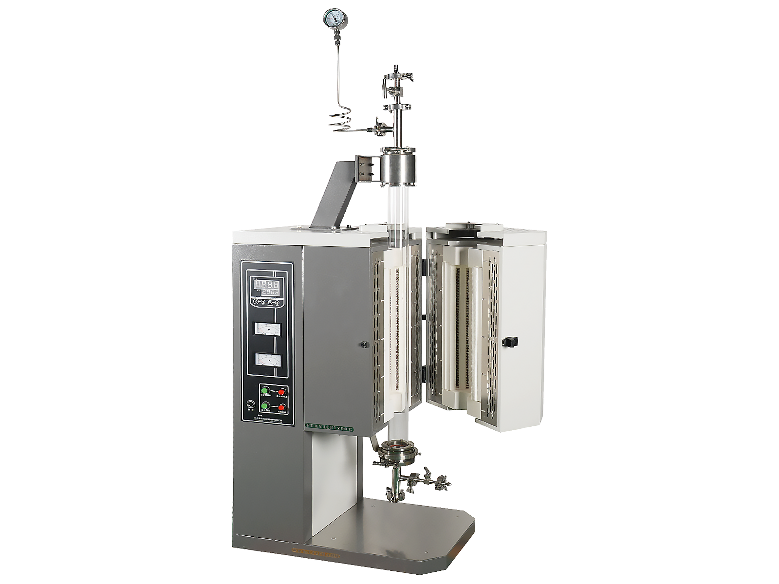 MSE PRO 1200°C Single Heating Zone Vertical Tube Furnace VT 80/420/12 ...