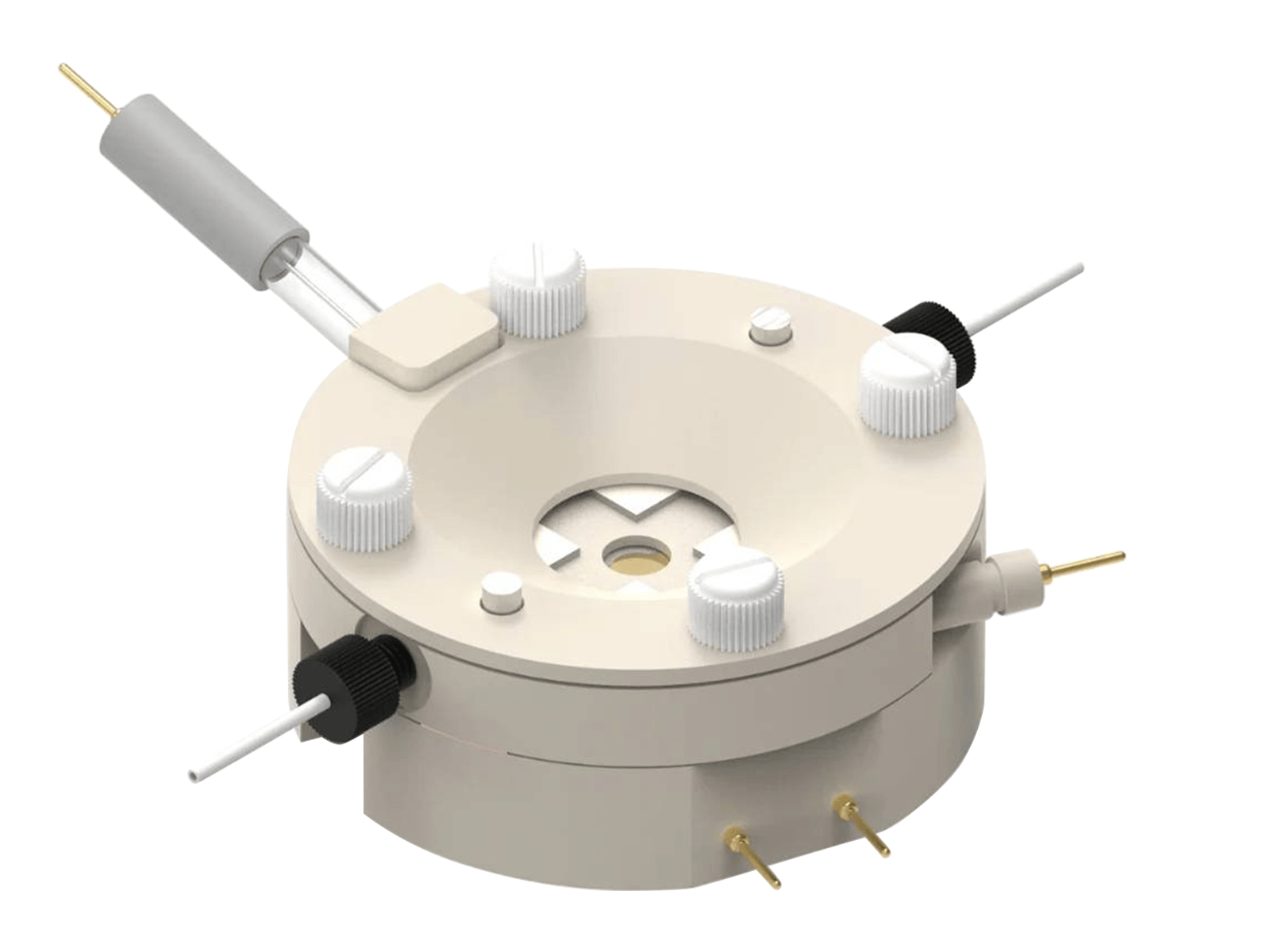 Raman Electrochemical Quartz Crystal Microbalance Flow Cell Flow Cell ...
