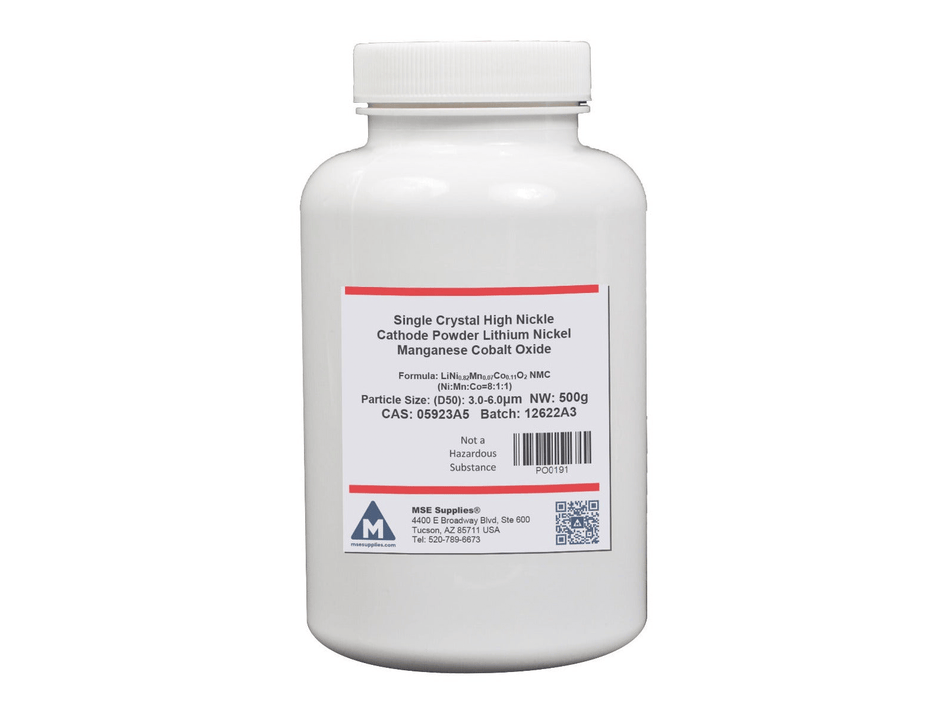 MSE PRO Single Crystal High Nickel NMC Ni82 Cathode Powder 500g Lithiu ...