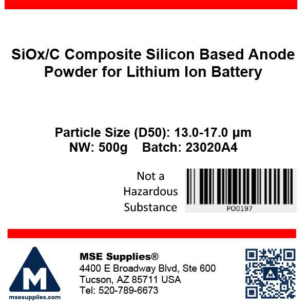 MSE PRO SiOx/C Composite Silicon Based Anode Powder for Lithium Ion Ba ...