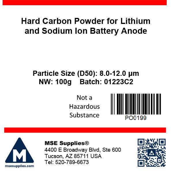 MSE PRO Hard Carbon Powder for Lithium and Sodium Ion Battery Anode, 1 ...