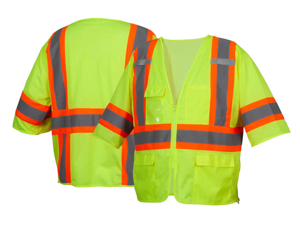 PYRAMEX Vests RVZ36 Series Working Vests, PK of 12 | PYRAMEX