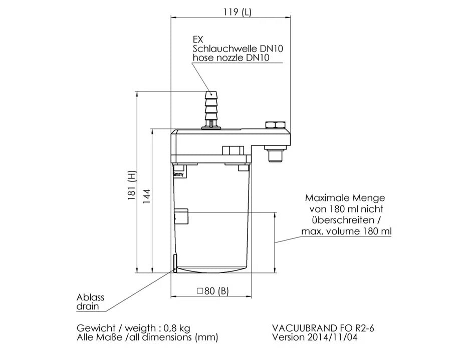 BrandTech FO R 2/2.5/5/6 Oil Mist Filter Outlet Side – MSE Supplies