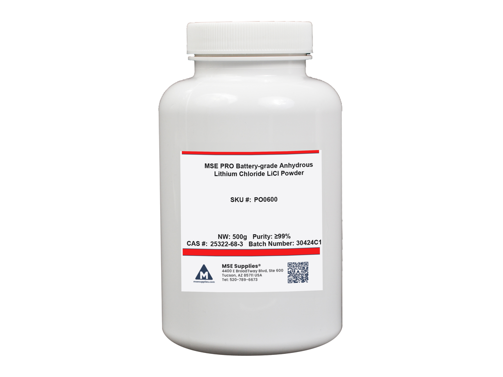MSE PRO ≥99% Battery-grade Anhydrous Lithium Chloride LiCl Powder, 500g ...