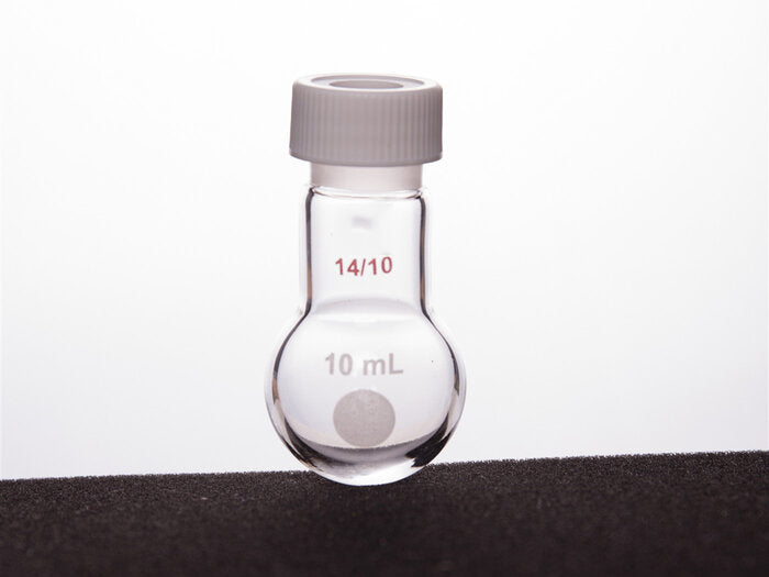 MSE PRO Micro Ribbed Round Bottom Flask, 14/10, 10mL | MSE Supplies LLC