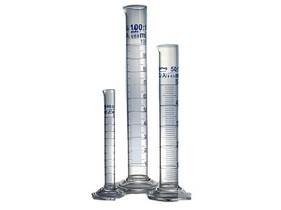 Witeg Graduated Cylinder Class A With Spout Tall Form Blue Graduated ...