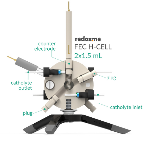 Flow Electrochemical H-Cell setup