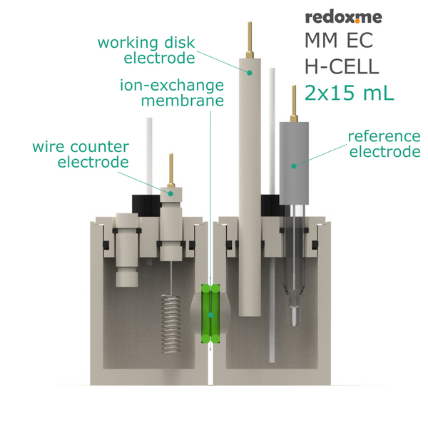 Electrochemical H-cell setup