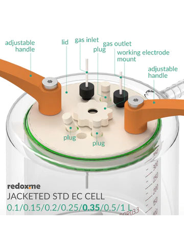 Jacketed Standard Electrochemical Cell Setup