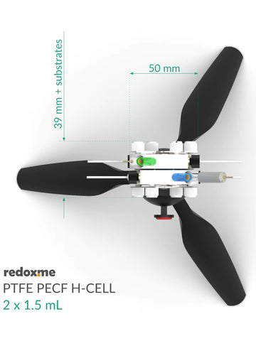 PTFE Photo-Electrochemical Flow H-Cell– MSE Supplies LLC
