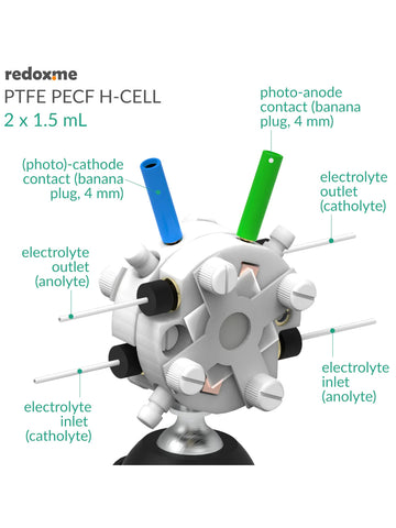PTFE Photo-Electrochemical Flow H-Cell– MSE Supplies LLC