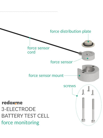 Three Electrode Battery Test Cell – Force Monitoring– MSE Supplies LLC