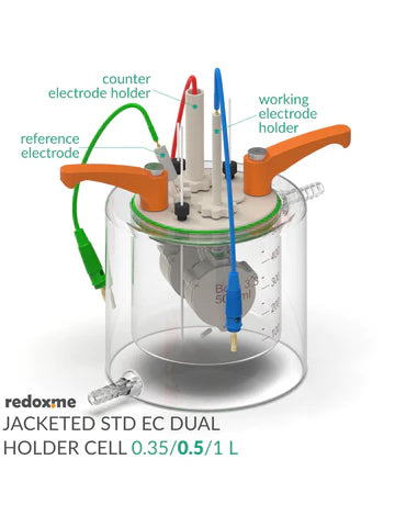 Jacketed Standard Electrochemical Dual Holder Cell Setup