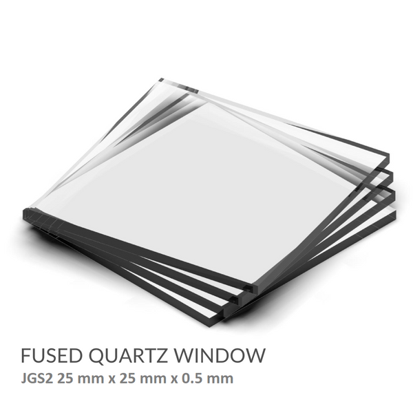 Fused quartz window glass – JGS2, 25 mm x 25 mm x 0.5 mm– MSE Supplies LLC