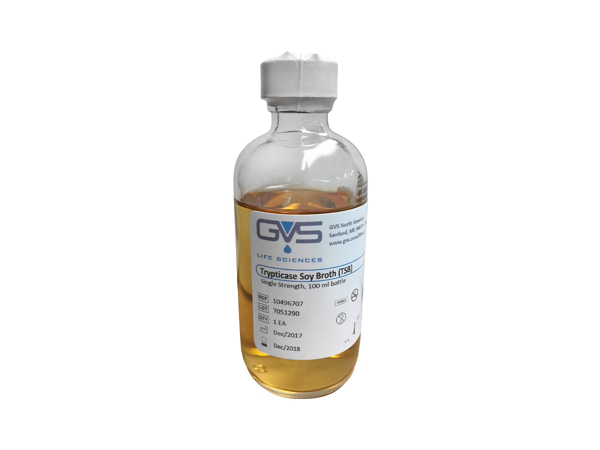 GVS Trypticase Soy Broth (TSB) Bottled Media – MSE Supplies